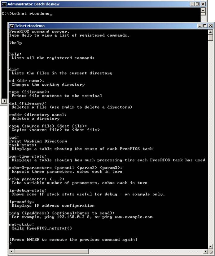 Freertoscli Input And Output Using A Tcp Socket Freertostcp And Freertosfat Examples Freertos